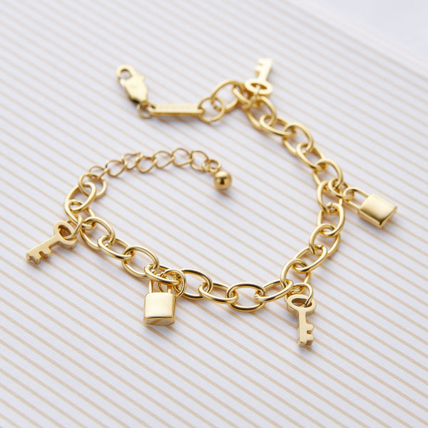 Lock and Key Charm Bracelet - Nominal